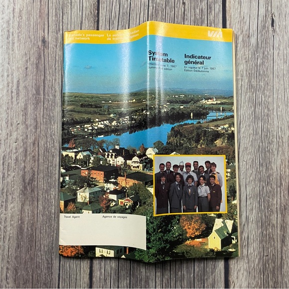 Office | Vtg Canadian National Railways System Timetable Brochure June ...